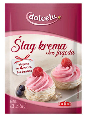 Slag Cream Strawberry Dolcela - Podravka - 66g – Elona Market