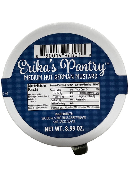 Medium Hot German Mustard- Erika’s Pantry - 8.99 oz – Elona Market