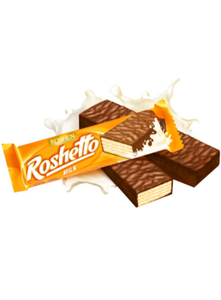 Milk Chocolate Wafer Roshetto - Roshen - 34g – Elona Market