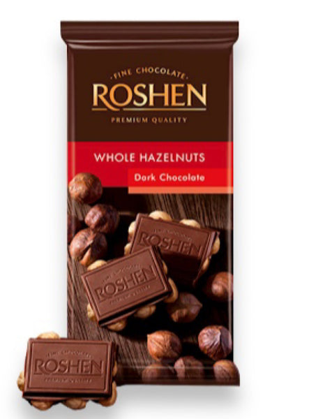 Dark Chololate with Hazelnut - Roshen - 90g – Elona Market